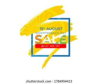 Vector Illustration 15 August Offer Labelindian Stock Vector (Royalty ...