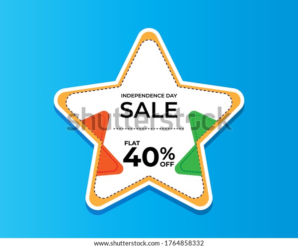 Vector Illustration 15 August Offer Labelindian Stock Vector (Royalty ...