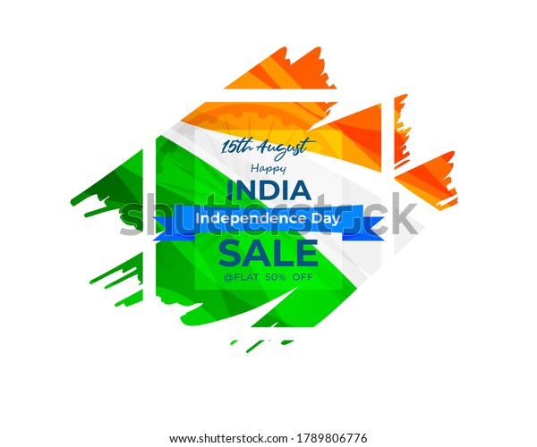 Vector Illustration 15 August Offer Labelindian Stock Vector (Royalty ...