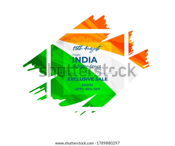 Vector Illustration 15 August Offer Labelindian Stock Vector (Royalty ...