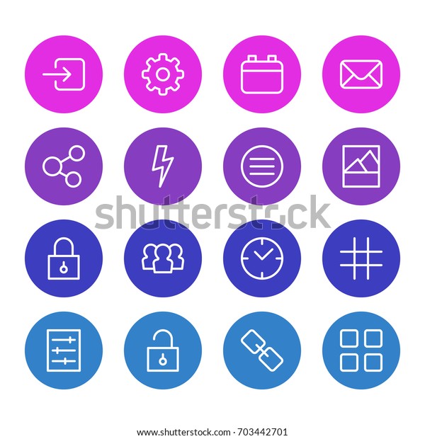 Vector Illustration 16 Annex Icons Editable Stock Vector (Royalty Free ...