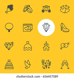 Vector Illustration 16 Engagement Icons Editable Stock Vector (Royalty ...