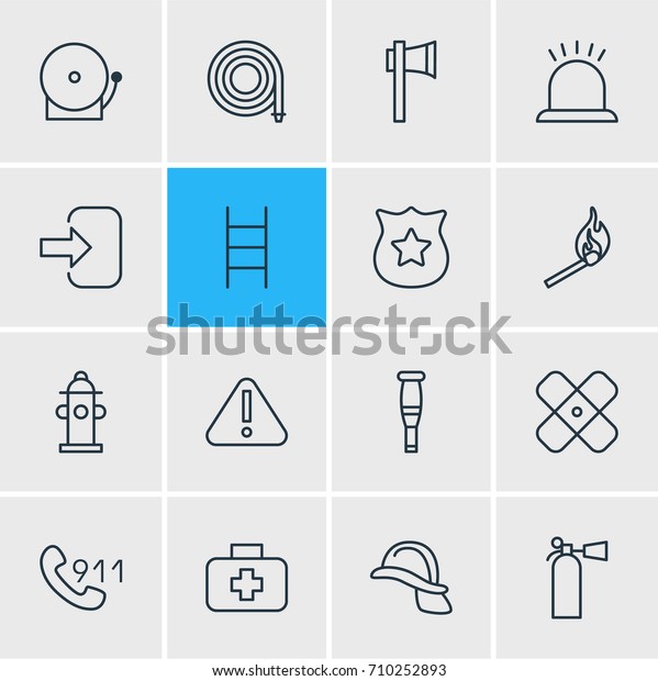 Vector Illustration 16 Necessity Icons Editable Stock Vector (Royalty ...