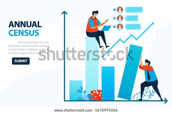 Vector Illustration 2020 Population Census Digital Stock Vector ...