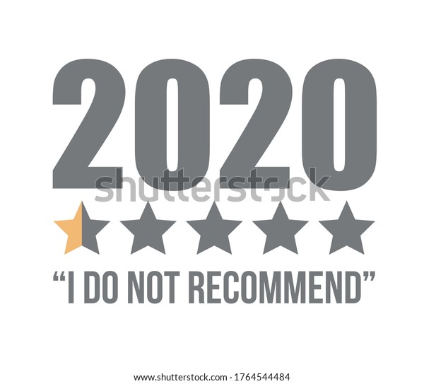 Vector Illustration 2020 Tagline Design Review Stock Vector (Royalty ...