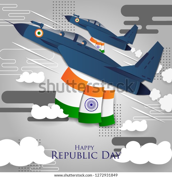 Vector Illustration 26 January Happy Republic Stock Vector (Royalty ...