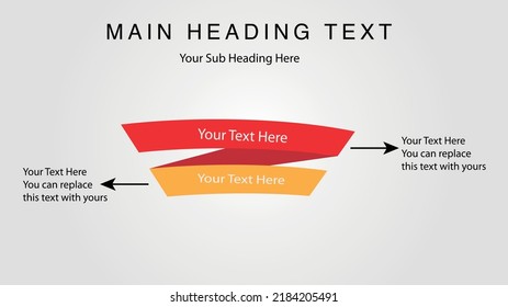 Vector Illustration 2step Ribbon Funnel Infographic Stock Vector ...