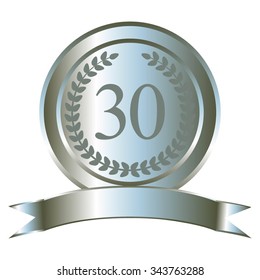 88 30 Years Medal Silver Images, Stock Photos & Vectors | Shutterstock