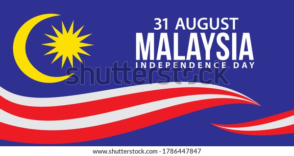 Vector Illustration 31 August Happy Independence Stock Vector (Royalty ...