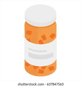 Vector Illustration 3d Isometric Perspective Pill Stock Vector (Royalty ...