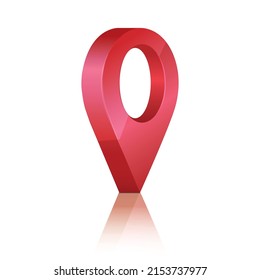 Vector Illustration 3d Location Icon Design Stock Vector (Royalty Free ...
