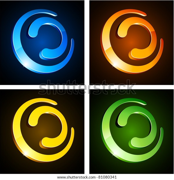 Vector Illustration 3d Round Symbols Stock Vector (Royalty Free ...