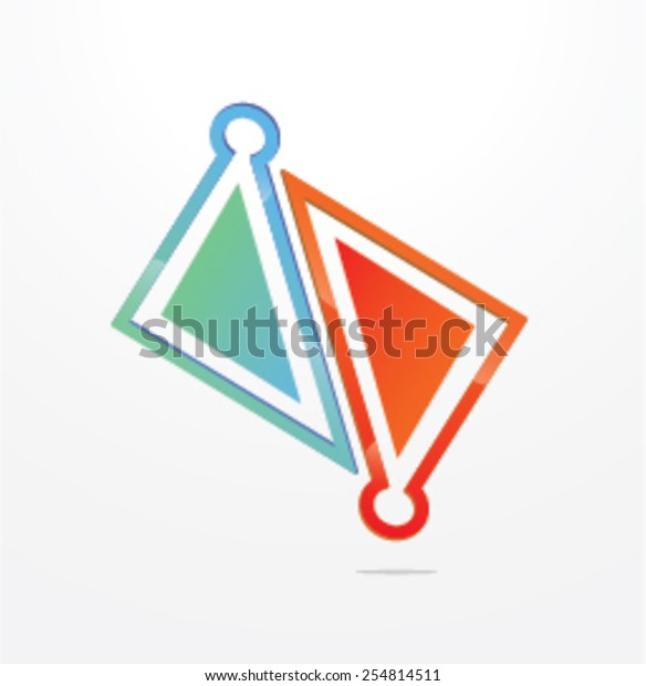 Vector Illustration 3d Shapes Logo Design Stock Vector (Royalty Free ...