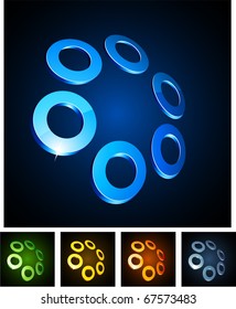 Vector Illustration 3d Shiny Symbols Stock Vector (Royalty Free ...