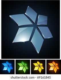 Vector Illustration 3d Shiny Symbols Stock Vector (Royalty Free ...