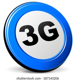 Vector Illustration Black Blue 3g Icon Stock Vector (Royalty Free ...