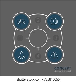 Vector Illustration 4 Necessity Icons Editable Stock Vector (Royalty ...