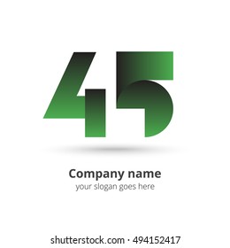 Vector Illustration 45 Logo Vector Year Stock Vector (Royalty Free ...