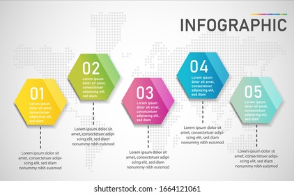 Infographic Timeline Progressive Years Template Diagram 스톡 일러스트 ...