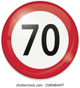 Vector Illustration 70 Km H Speed Stock Vector (Royalty Free ...