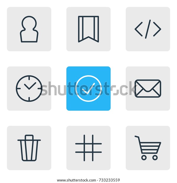 Vector Illustration 9 Annex Icons Editable Stock Vector (Royalty Free ...