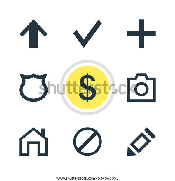 Vector Illustration 9 Member Icons Editable Stock Vector (Royalty Free ...
