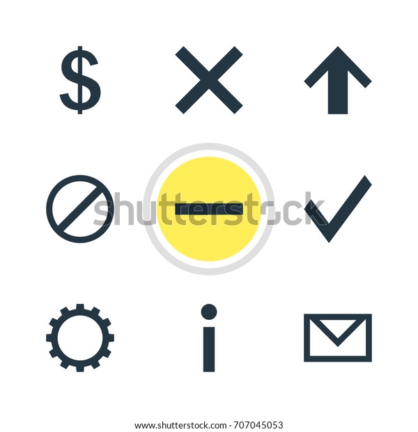 Vector Illustration 9 Member Icons Editable Stock Vector (Royalty Free ...