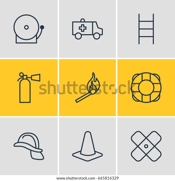 Vector Illustration 9 Necessity Icons Editable Stock Vector (Royalty ...