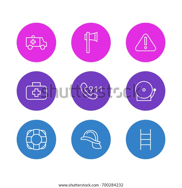 Vector Illustration 9 Necessity Icons Editable Stock Vector (Royalty ...