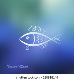 Vector Illustration Abstract Background Design Fish Stock Vector ...