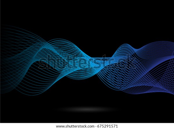 Vector Illustration Abstract Background Wave Effect Stock Vector ...