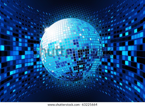 Vector Illustration Abstract Blue Party Background Stock Vector ...