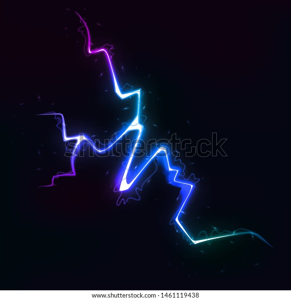 Vector Illustration Abstract Colorful Lightning Discharge Stock Vector ...
