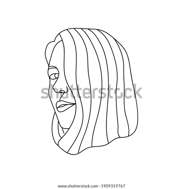 Vector Illustration Abstract Face Hand Drawn Stock Vector (Royalty Free ...