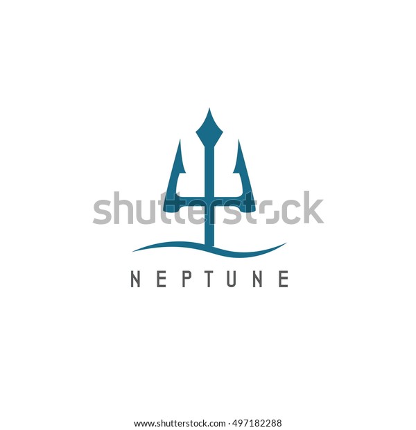 Vector Illustration Abstract Icon Neptune Trident Stock Vector (Royalty ...