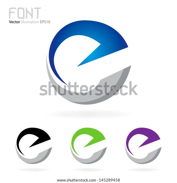 Vector Illustration Abstract Icons Letter E Stock Vector (Royalty Free ...