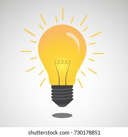 Vector Illustration Abstract Idea Bulb Stock Vector (Royalty Free ...