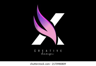 Vector Illustration Abstract Letter White X Stock Vector (Royalty Free ...