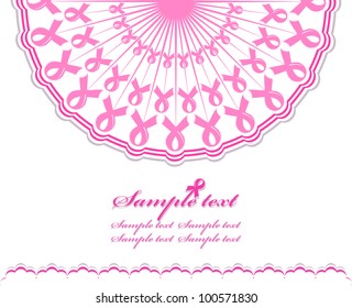 Vector Illustration Abstract Pink Support Ribbon Stock Vector (Royalty ...