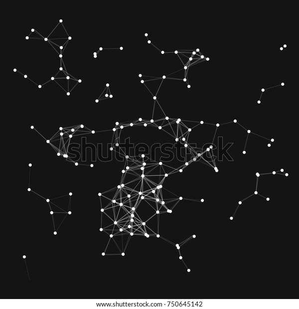 Vector Illustration Abstract Plexus Structure Forming Stock Vector ...