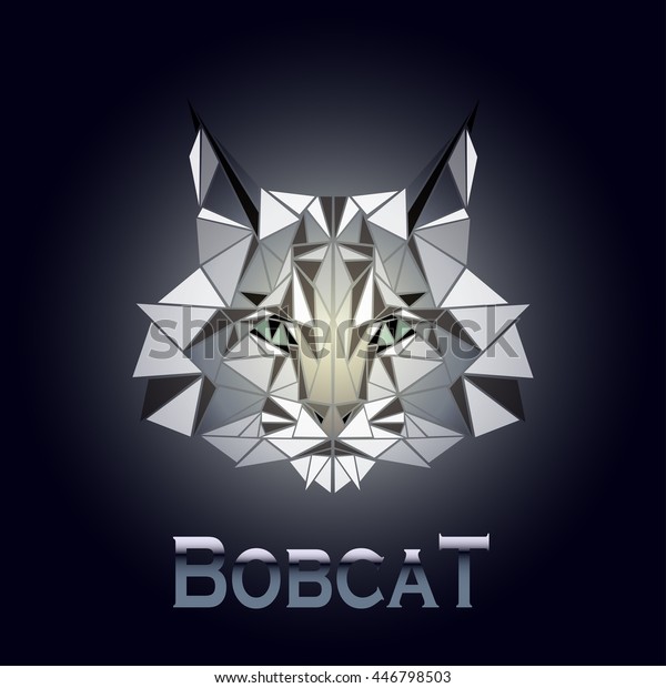 Vector Illustration Abstract Portrait Bobcat Stock Vector (Royalty Free ...