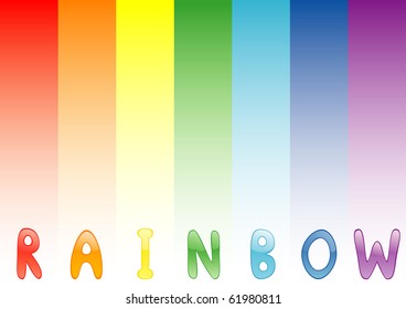 Vector Illustration Abstract Rainbow Title Stock Vector (Royalty Free ...