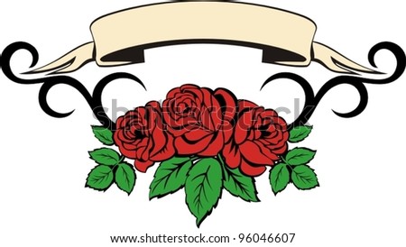 Vector Illustration Abstract Rose Banner Your Stock Vector (Royalty ...