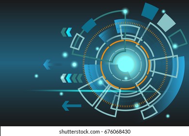 Abstract Technology Vector Clock Wallpaper Stock Vector (Royalty Free ...