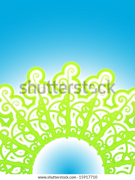 Vector Illustration Abstract Vines Forming Circular Stock Vector ...