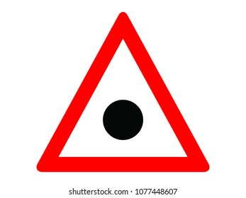 Vector Illustration Accident Black Spot Warning Stock Vector (Royalty ...