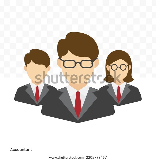 Vector Illustration Accountant Team Avatar Color Stock Vector (Royalty ...