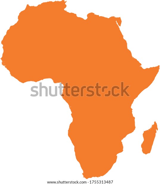 Vector Illustration Africa Continent Map Stock Vector (Royalty Free ...