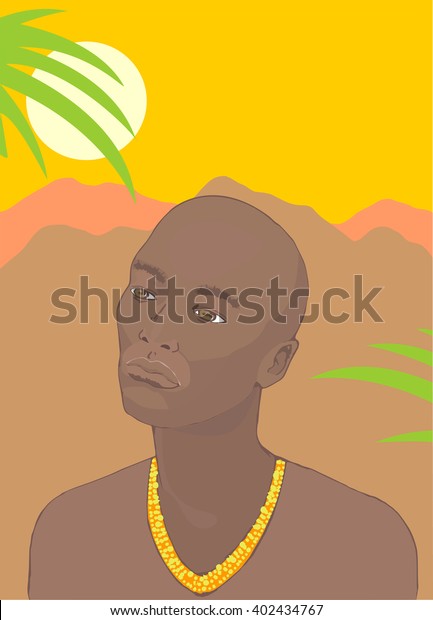 Vector Illustration African Man Stock Vector (Royalty Free) 402434767 ...