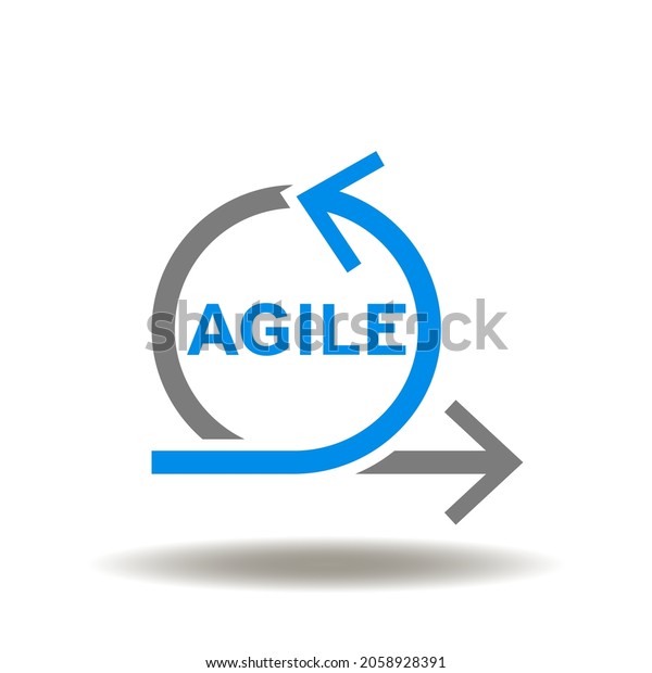 Vector Illustration Agile Word Arrows Round Stock Vector (Royalty Free ...